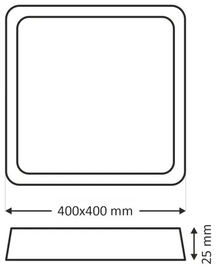 LED Stropní svítidlo LED/32W/230V 3000/4000/6500K 40x40 cm černá