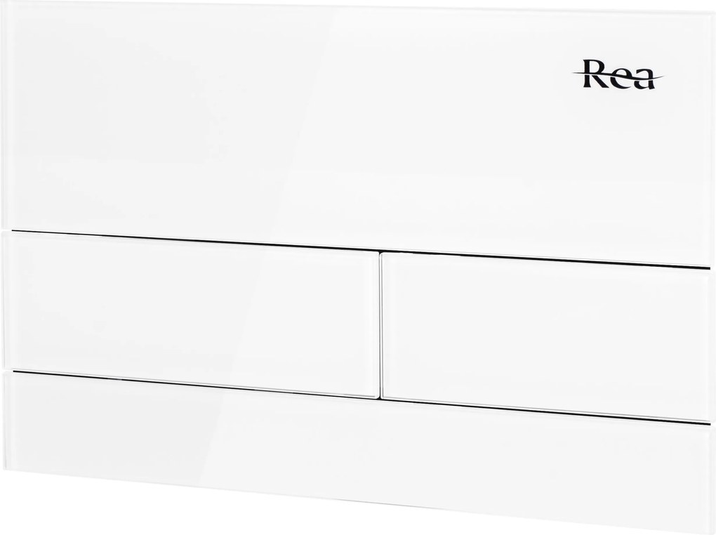 Rea T, ovládací tlačítko k podomítkovým systémům WC K011A-Q, bílé sklo, REA-E0052