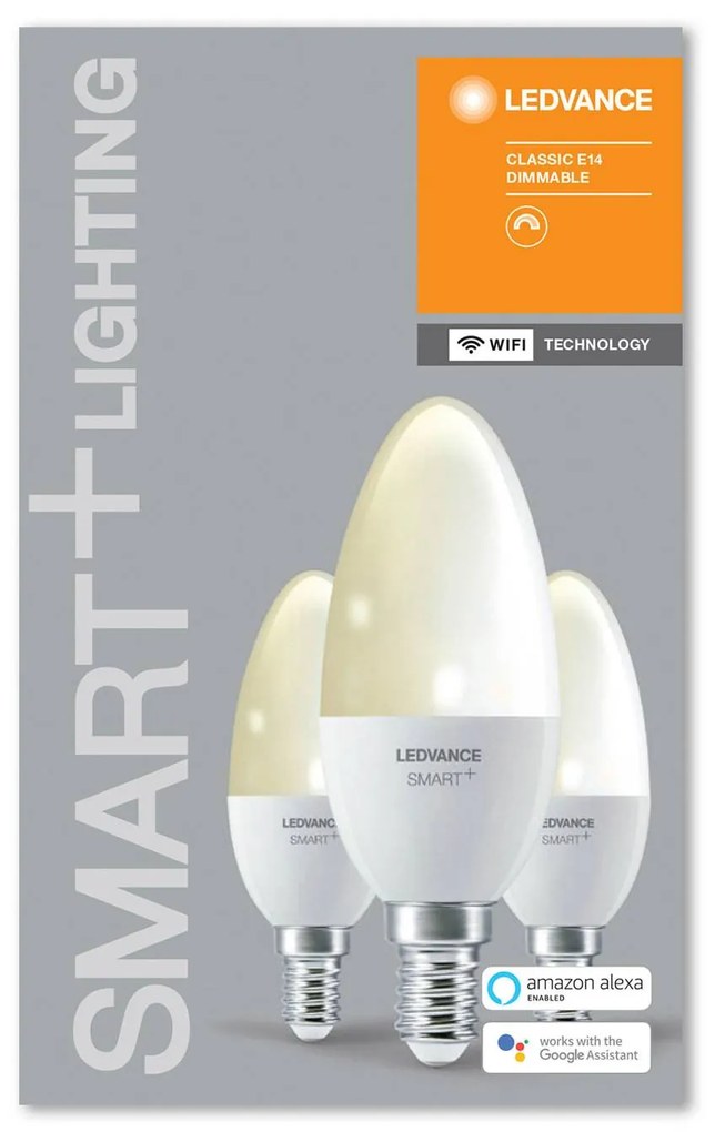 LEDVANCE SMART+ WiFi E14 5W svíčka 2 700K 3ks