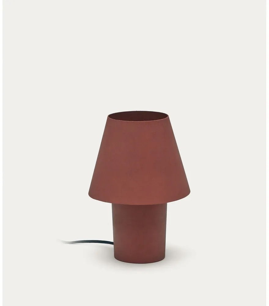 Stolní lampa v terakotové barvě s kovovým stínidlem (výška 30 cm) Canapost – Kave Home