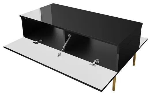 Konferenční stolek Madrielle 120, Barva dřeva: bílá/bílý lesk