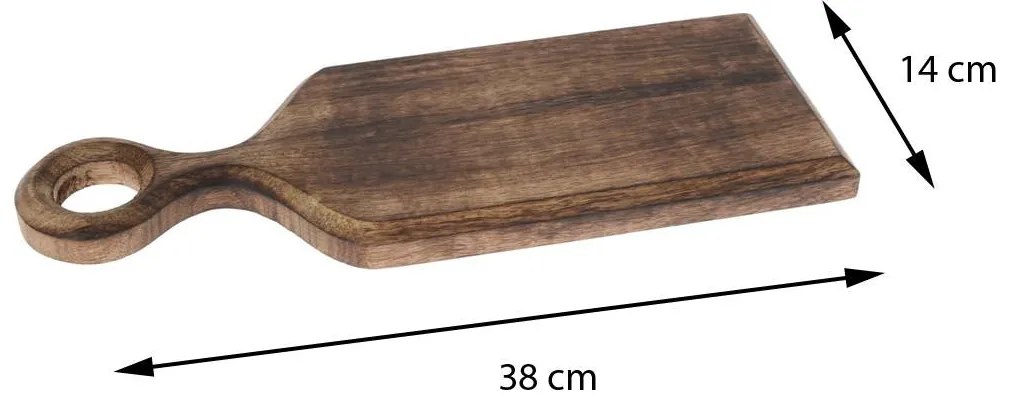 Prkénko na krájení Dark Mango, mangové dřevo, 38x14 cm