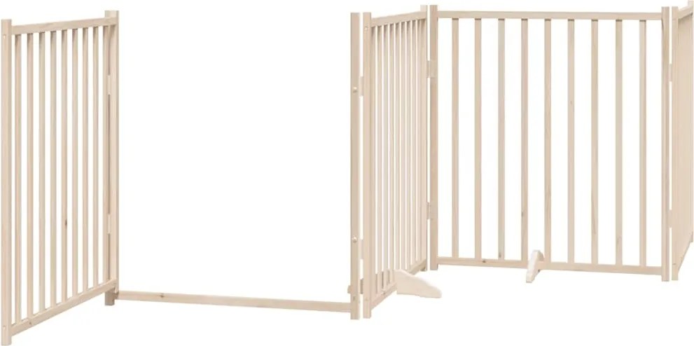 Zábrana pro psy s dvířky skládací 10 panelů 800 cm topol 3155727