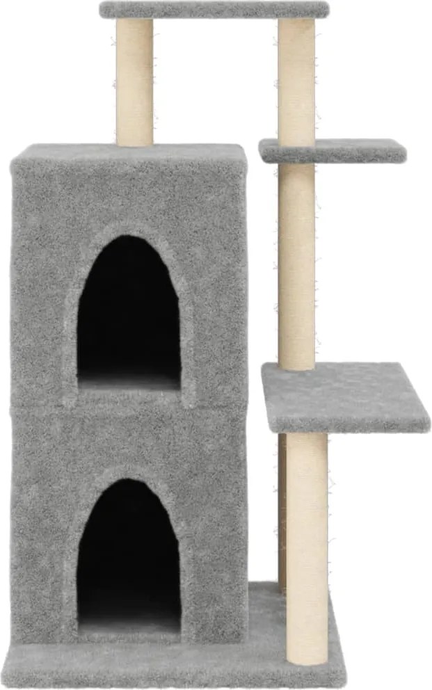 Škrabadlo pro kočky se sisalovými sloupky světle šedé 97 cm 172113