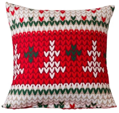 Povlak na polštář z mikrovlákna FROSTED CHRISTMAS 45x45 cm, barevný