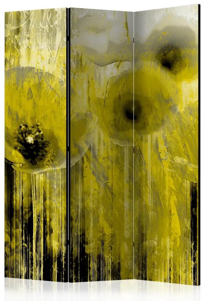 Paraván Yellow madness Dekorhome 135x172 cm (3-dílný)