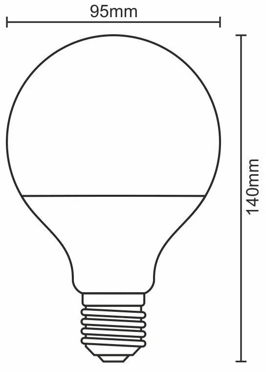 NEDES led žárovka ZLS922 18W, E27, 4000K, G95