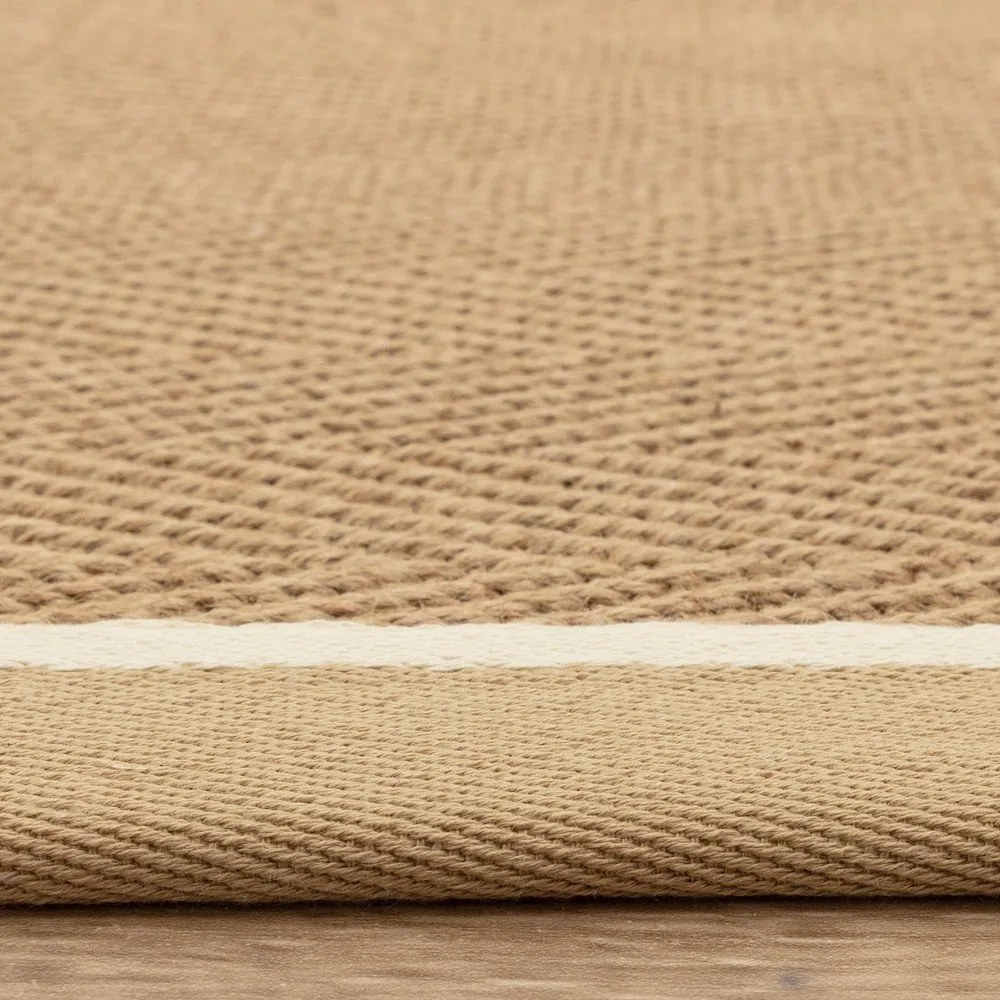 Oboustranný/ručně tkaný jutový koberec v přírodní barvě 240x340 cm Bordo Herringbone Linen – Asiatic Carpets