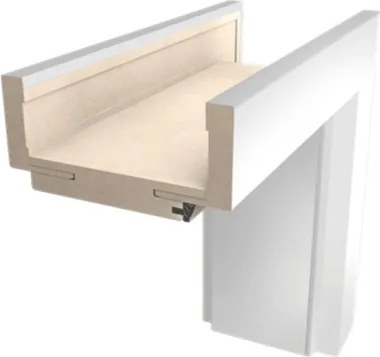 Obložková zárubeň DRE 80 cm pro tloušťku stěny 10-12 cm pravá, pro skleněné dveře O2BM80PG