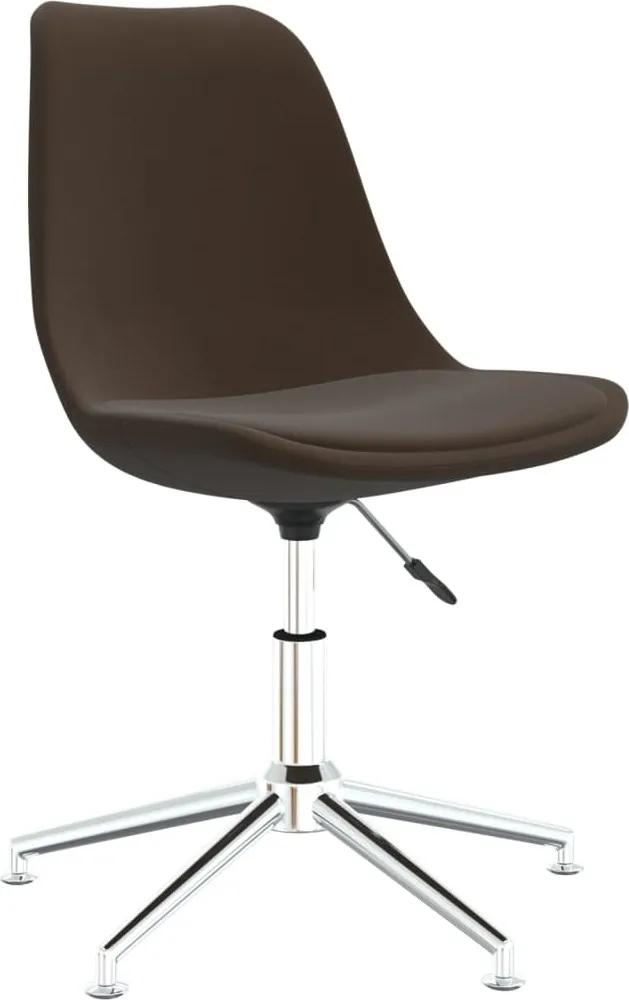 vidaXL Otočné jídelní židle 4 ks textil [3085409] Barva: tmavě hnědá