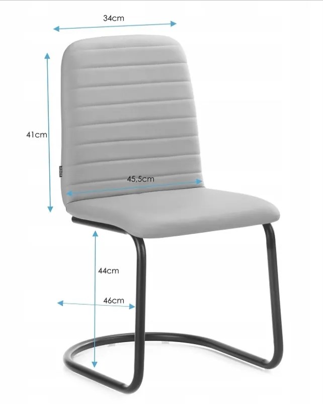 čalouněná prošívaná židle 45,5x46x85cm, více barev Barva: černá