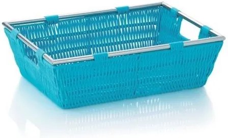 KELA Koš NOBLESSE PP plast, tyrkysový 33x25x10 cm KL-22611