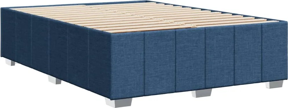 Rám postele bez matrace modrý 140 x 190 cm textil 3284838