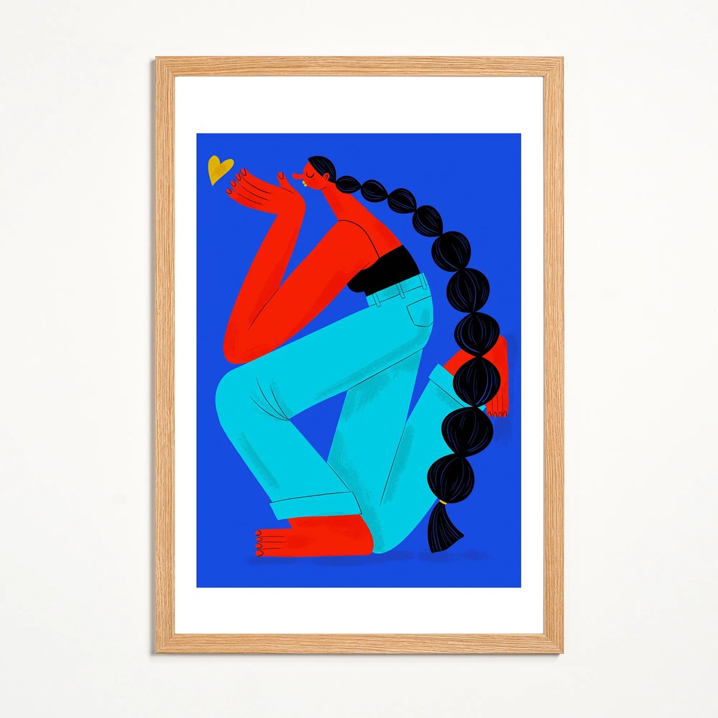 Alexandra Májová | Air kiss Rám: Černý, Velikost: 60 x 40 cm