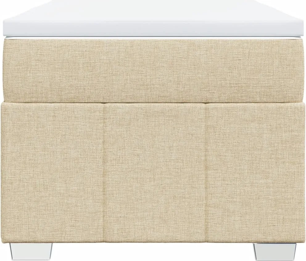 Box spring postel s matrací krémová 90x200 cm textil 3285447