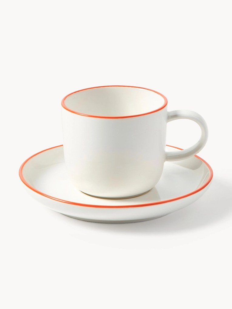 Sada porcelánových šálků s podšálky na espresso Facile, 2 díly