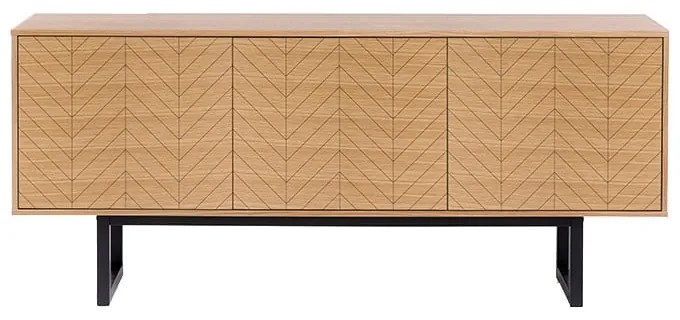 Komoda v dubovém dekoru Woodman Camden Herringbone, 175 x 75 cm