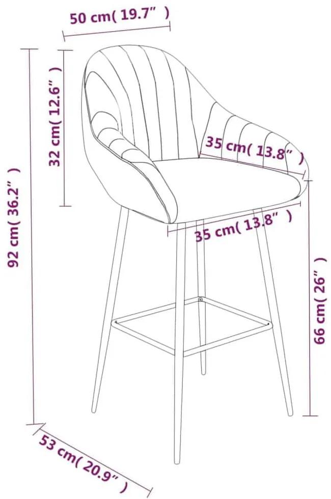 Petromila Barové židle 2 ks šedé umělá kůže