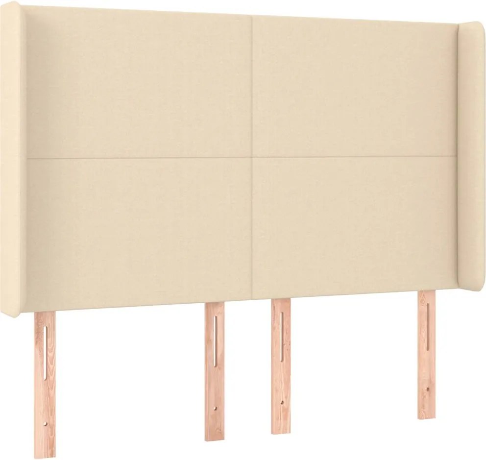Box spring postel s matrací krémová 140x190 cm textil 3131830