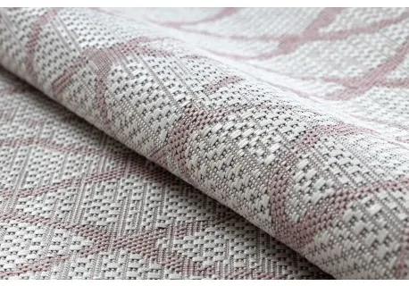 Dywany Luszczow Kusový koberec SISAL SION MŘÍŽ 22129 ecru / růžový Rozměr koberce: 200 x 290 cm