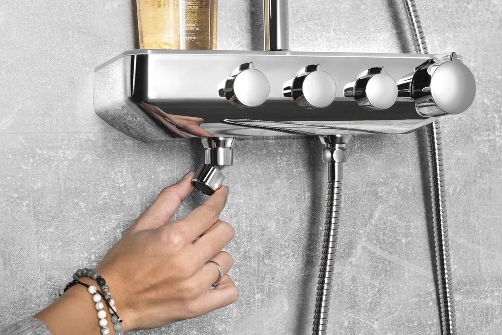 Aqualine Aqualine, FARRAO sprchový sloup s baterií a napouštěním, chrom, SL450