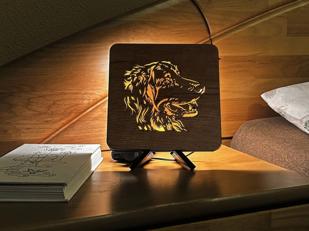 Li-Go "Ohař" lampa 19x19cm provedení povrchu: černá s patinou