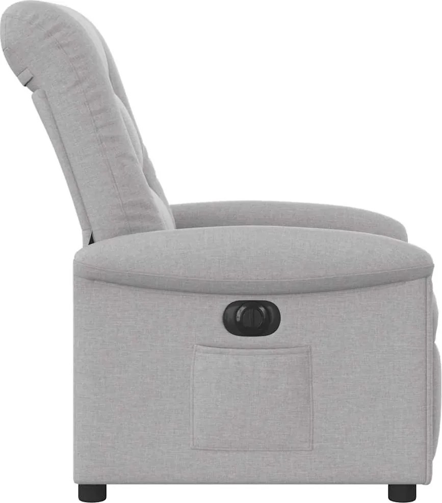 Elektrické polohovací křeslo obláčkově šedé textil 3303243