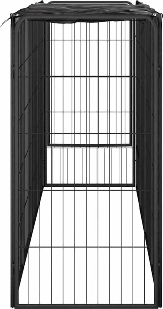 10panelová ohrádka pro psy černá 50 x 100 cm práškovaná ocel 3115948