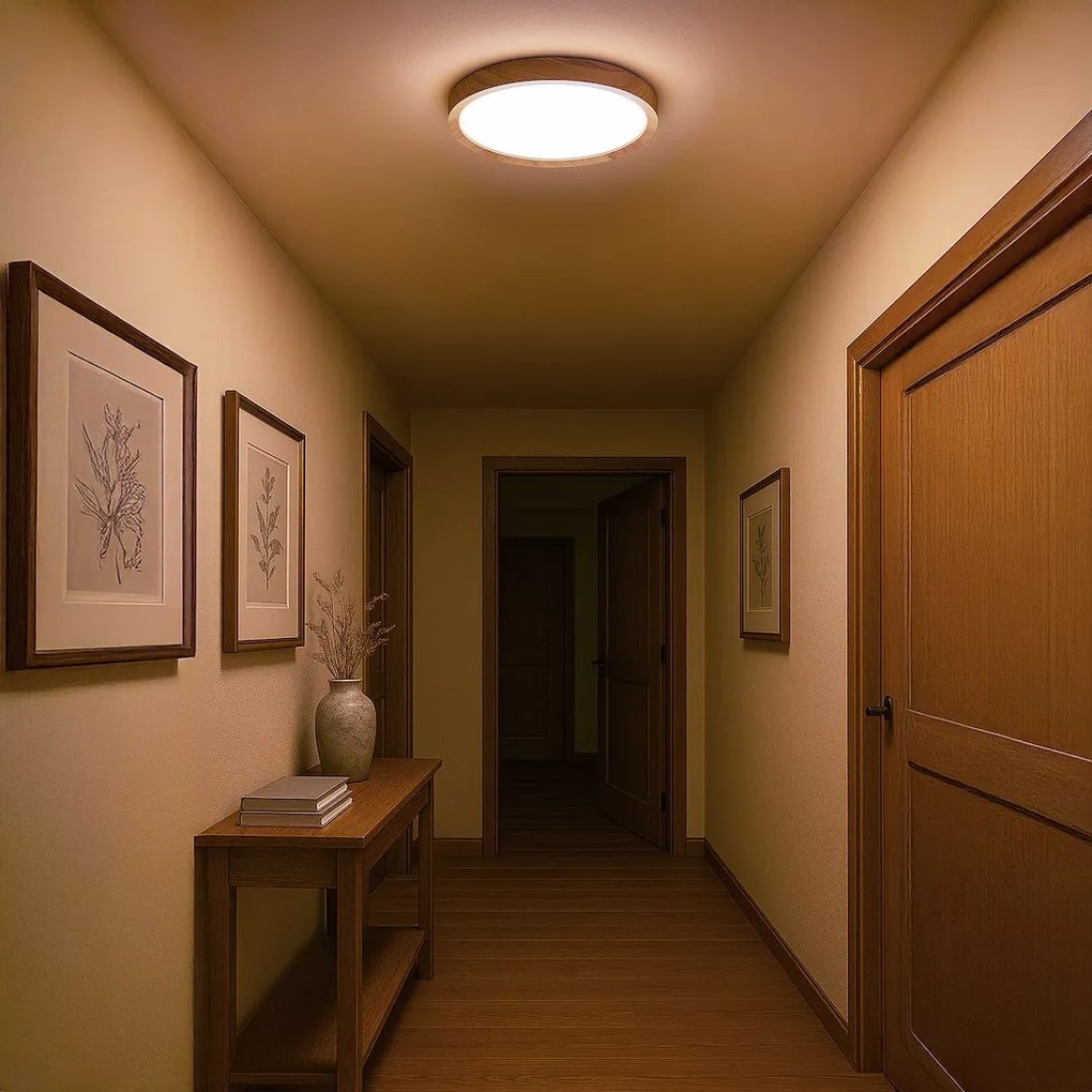 Stropní LED svítidlo Orinoko, 1x LED 36w, 4000k, imitace dřeva