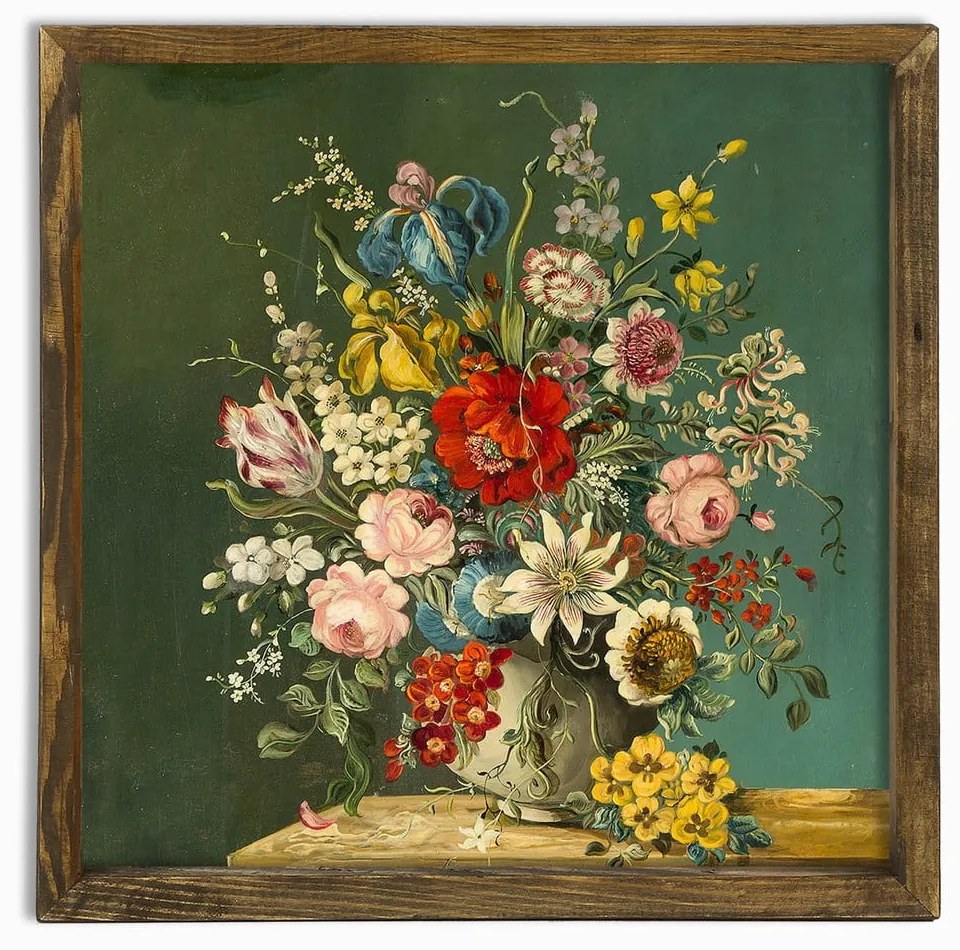 Nástěnný obraz Vintage Flowers, 50 x 50 cm