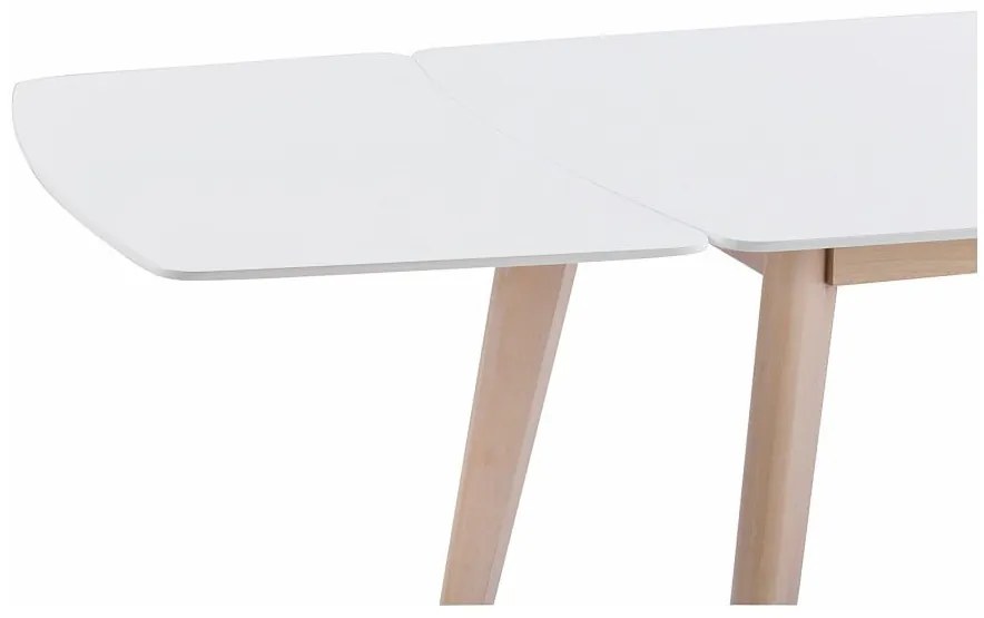 Bílá dřevěná přídavná deska k jídelnímu stolu Folke Sanna, 45 x 90 cm