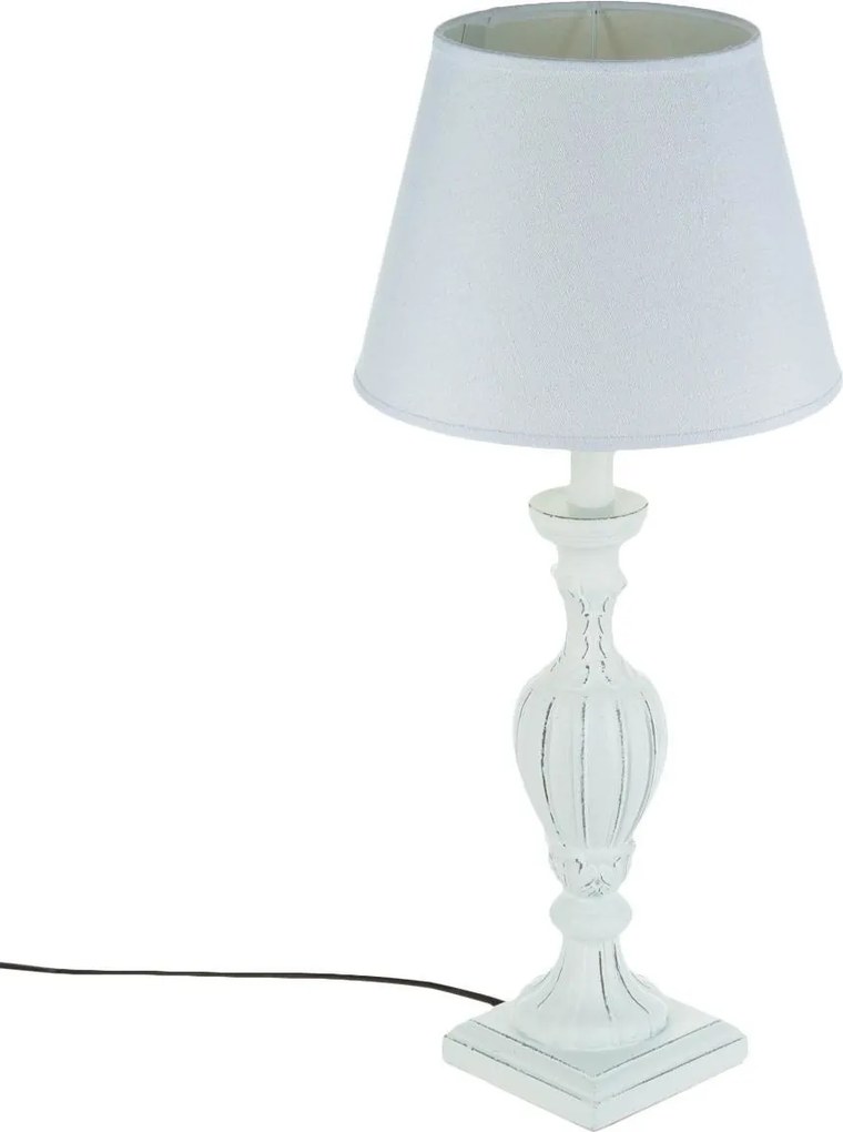 Stolní lampa PATINE BLANC se stínítkem, 55 cm
