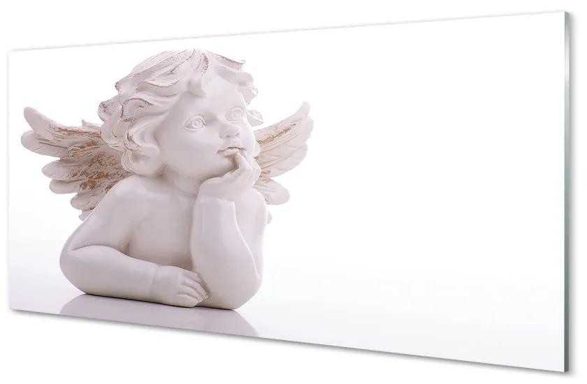 Obraz na skle ležící anděl 140x70 cm