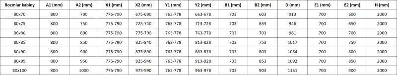 Mexen Mist-B Duo, 2-křídlý výklopný sprchový kout 80 x 70 cm, čiré sklo, černý profil, 8A2-080-070-70-00