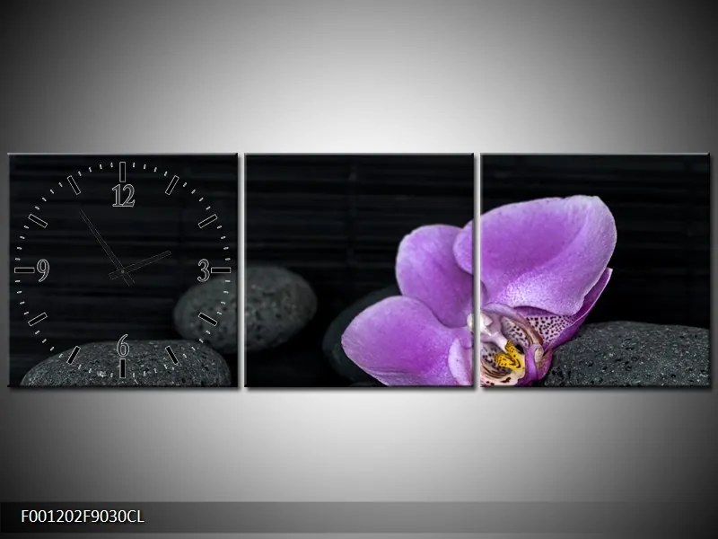 Černý obraz s orchidejí (90x30 cm), 40 dalších rozměrů