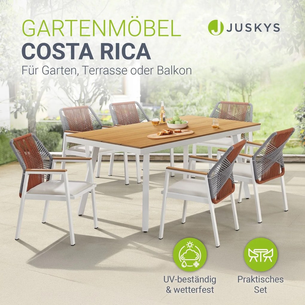 Juskys Zahradní jídelní set Costa Rica pro 6 osob