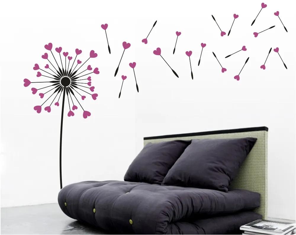WALLVINIL Samolepky na zeď - Pampeliška 2012 Barva: Růžová světlá, Velikost: 60x25 cm, Pravá / Levá: PRAVÁ (rostlina je nakloněna doprava)