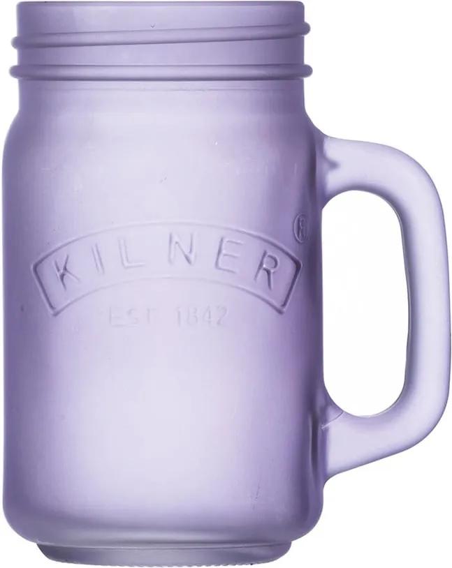 Mléčně fialový džbánek Mason jar Kilner, 0,4 l