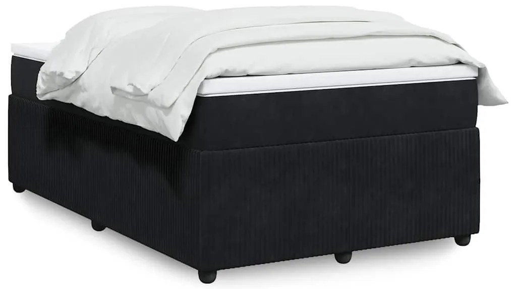 Box spring postel s matrací černá 120 x 190 cm samet 3285628
