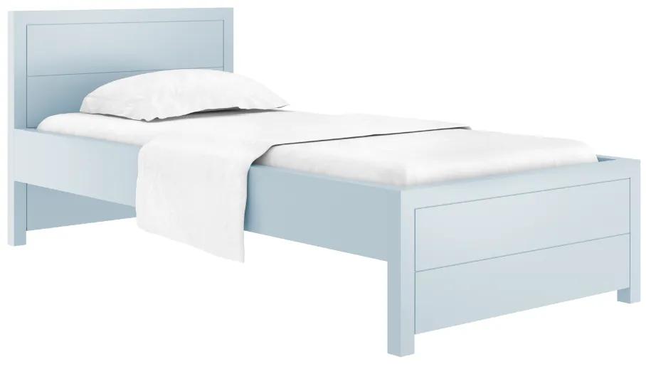 BAMI Dřevěná jednolůžková postel SIMONE 90x200 cm do dětského pokoje Zvolte barvu: Bílá