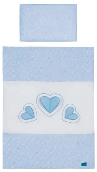 BELISIMA | Tři srdce | 2-dílné ložní povlečení Belisima Tři srdce 90/120 bílo-modré | Modrá |