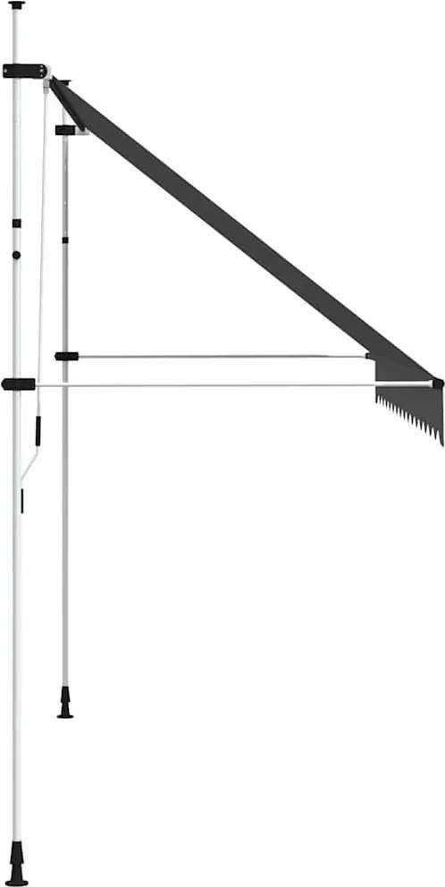 Ručně zatahovací markýza 350 cm antracitová 143691