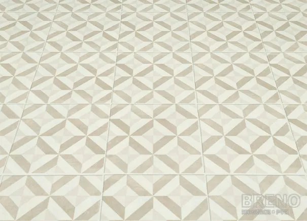 Breno PVC FEELINGS Winslow 120L - béžové dlaždice, šíře 100 cm