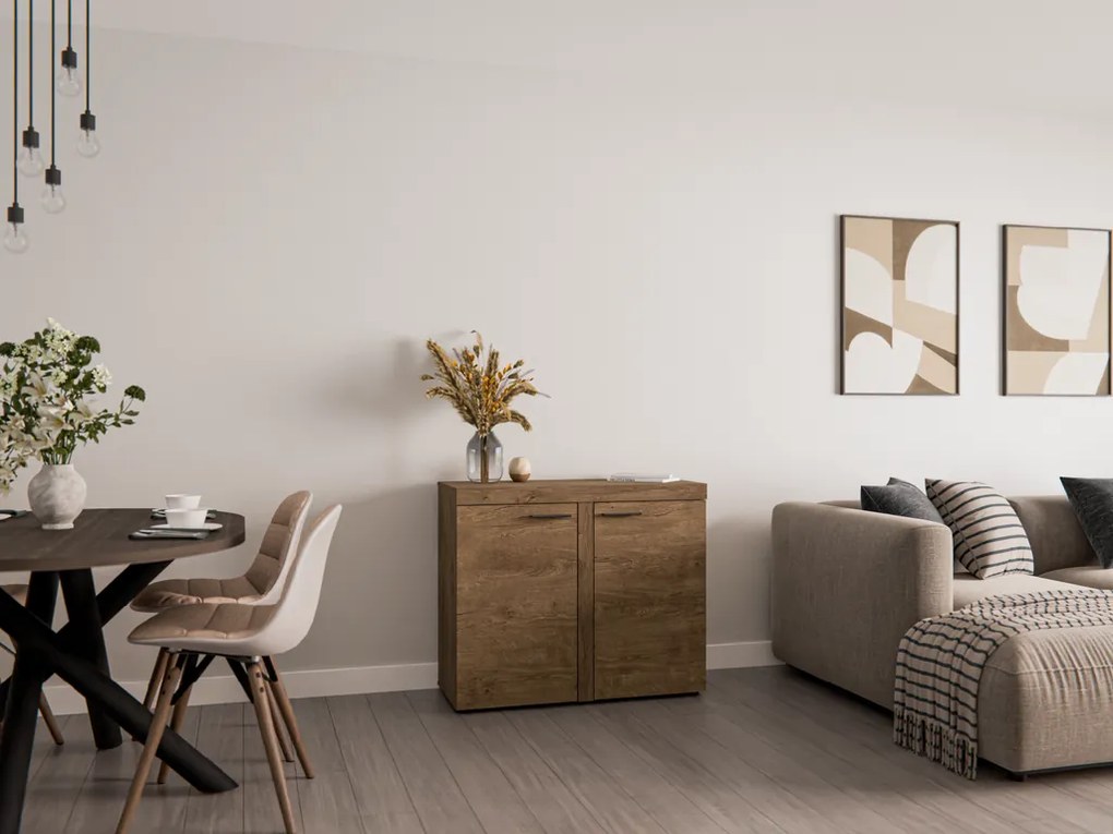 FALCO Komoda Rizo 2D Odstín: Bílá/beton
