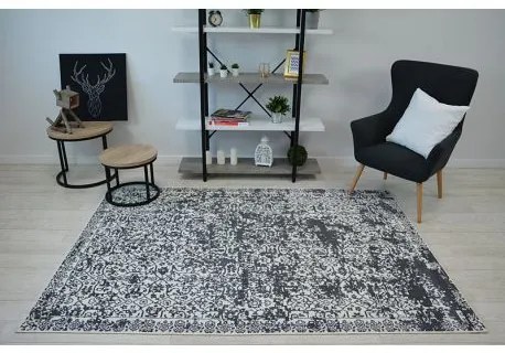 koberec SENSE Micro 81260 VINTAGE bílý/antracit velikost 120x170 cm | krásné koberce cz