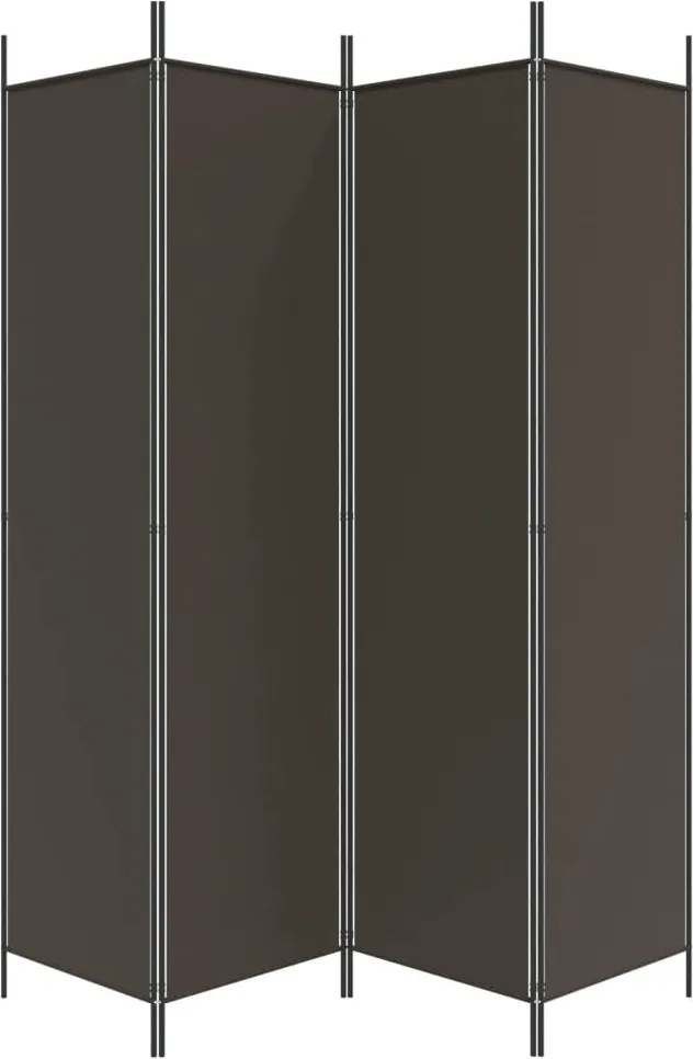 vidaXL 4dílný paraván 200x200 cm textil [350182] Barva: Černá