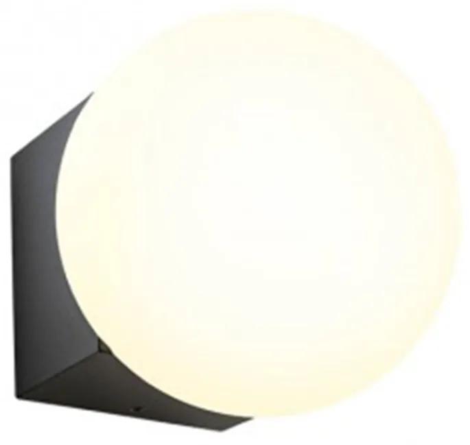 Redo 01-2603 koupelnové nástěnné LED svítidlo Bilia pískově černé, 5W, 3000K, ø12cm