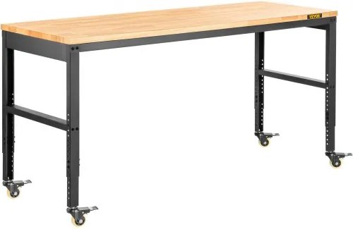 Pracovní stůl Nastavitelná výška, 155 × 51 cm Garážový stůl s výškou 80 – 105 cm