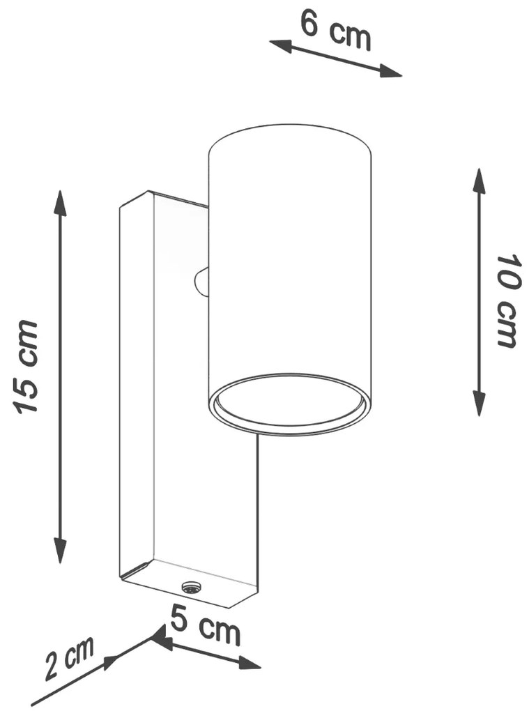 Sollux Lighting Nástěnné svítidlo UTTI Černá