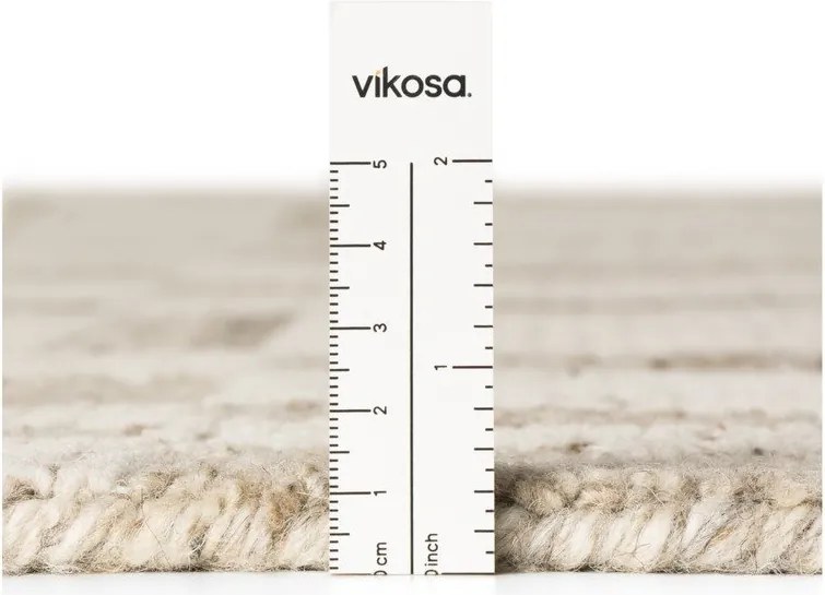 Krémový ručně tkaný vlněný koberec 120x180 cm Boho 1.0 Linara – Vikosa